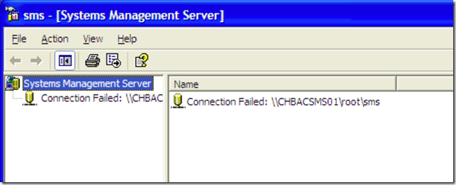 ConfigMgr: SMS / SCCM console not connecting